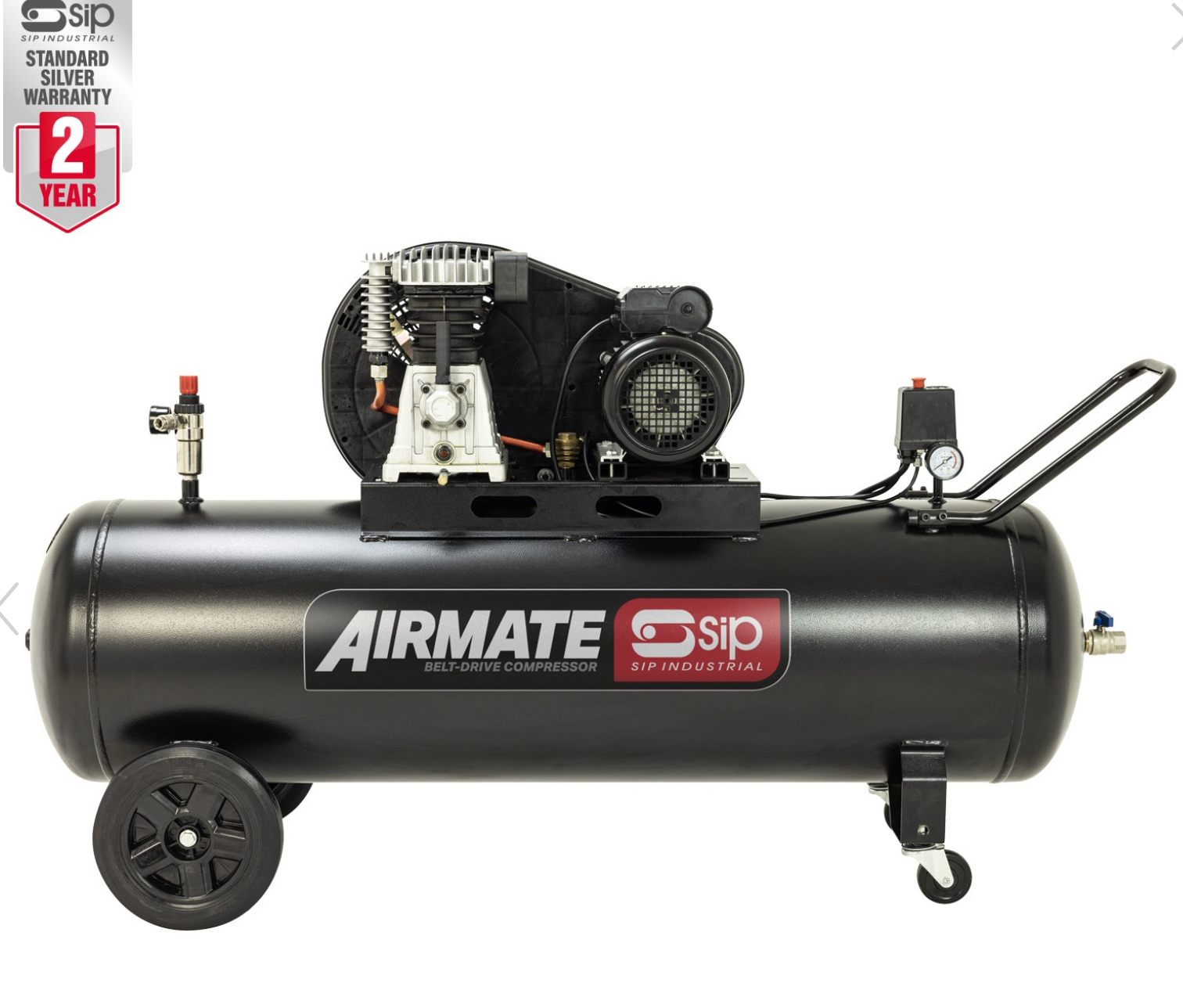 SIP BD 3HP 200L Belt Drive Compressor - 06477